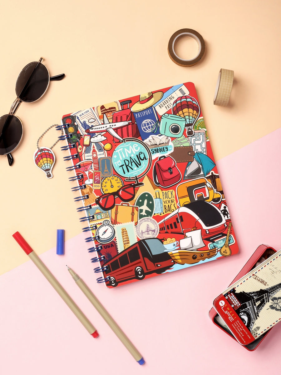 Doodle B5 Wiro Undated Daily Around The World - Notebook