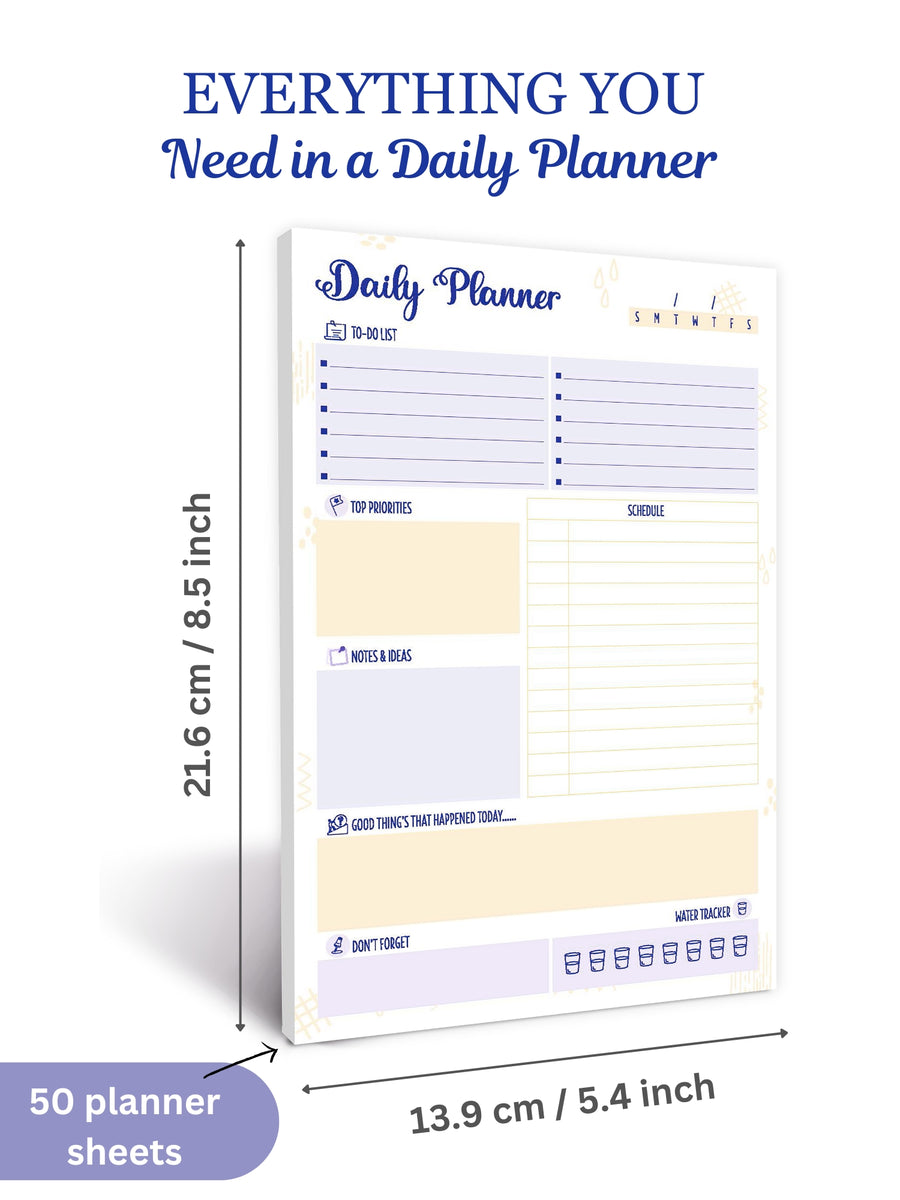 Doodle Undated Daily Planner Tear Away Notepad Sheets Daily Pad 01